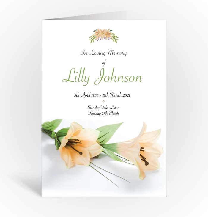 Funeral order of Service Book printing Luton, Dunstable